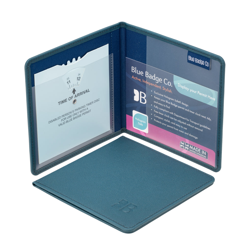 Blue Badge Permit Wallet Disabled Parking Teal Eco-Friendly | Hologram ...
